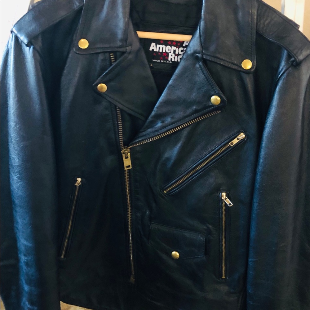 Al American Rider Motorcycle Leather Jacket Sz 40 - Gem